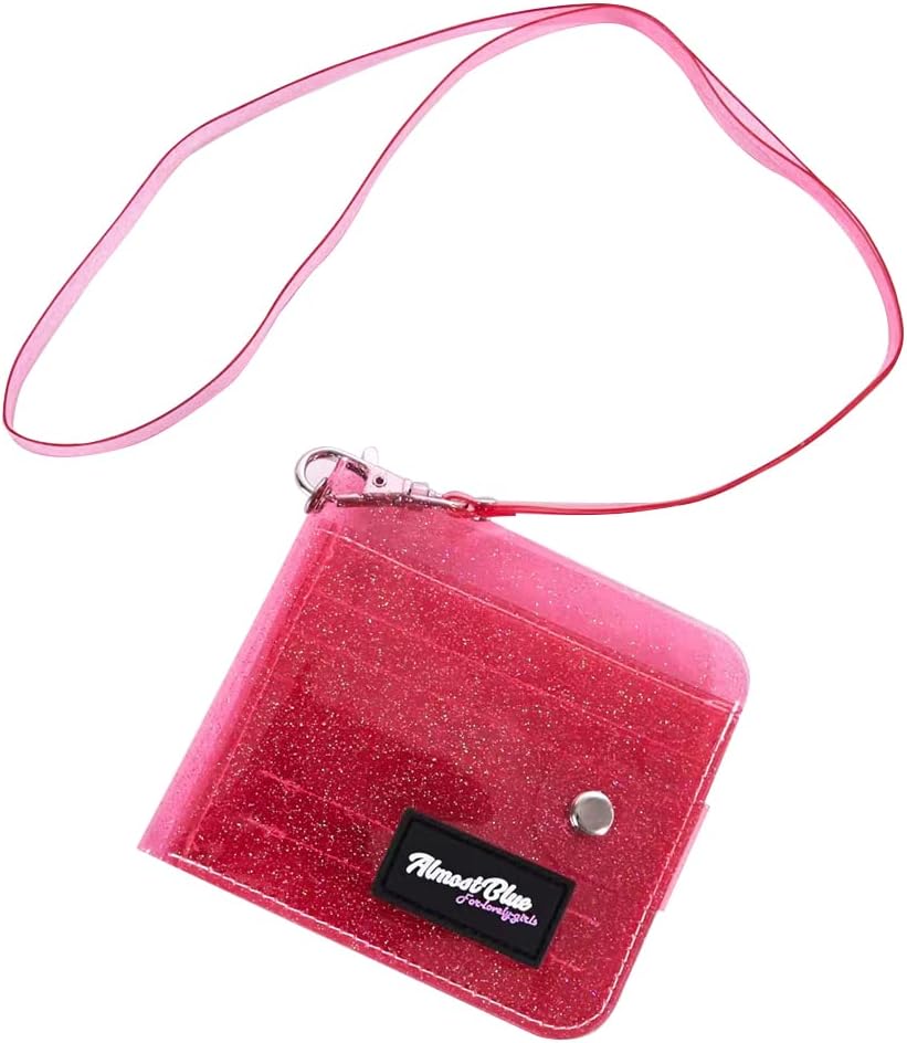 Amazon.com: Clear Wallet Glitter Jelly Wallets Transparent Bifold ...