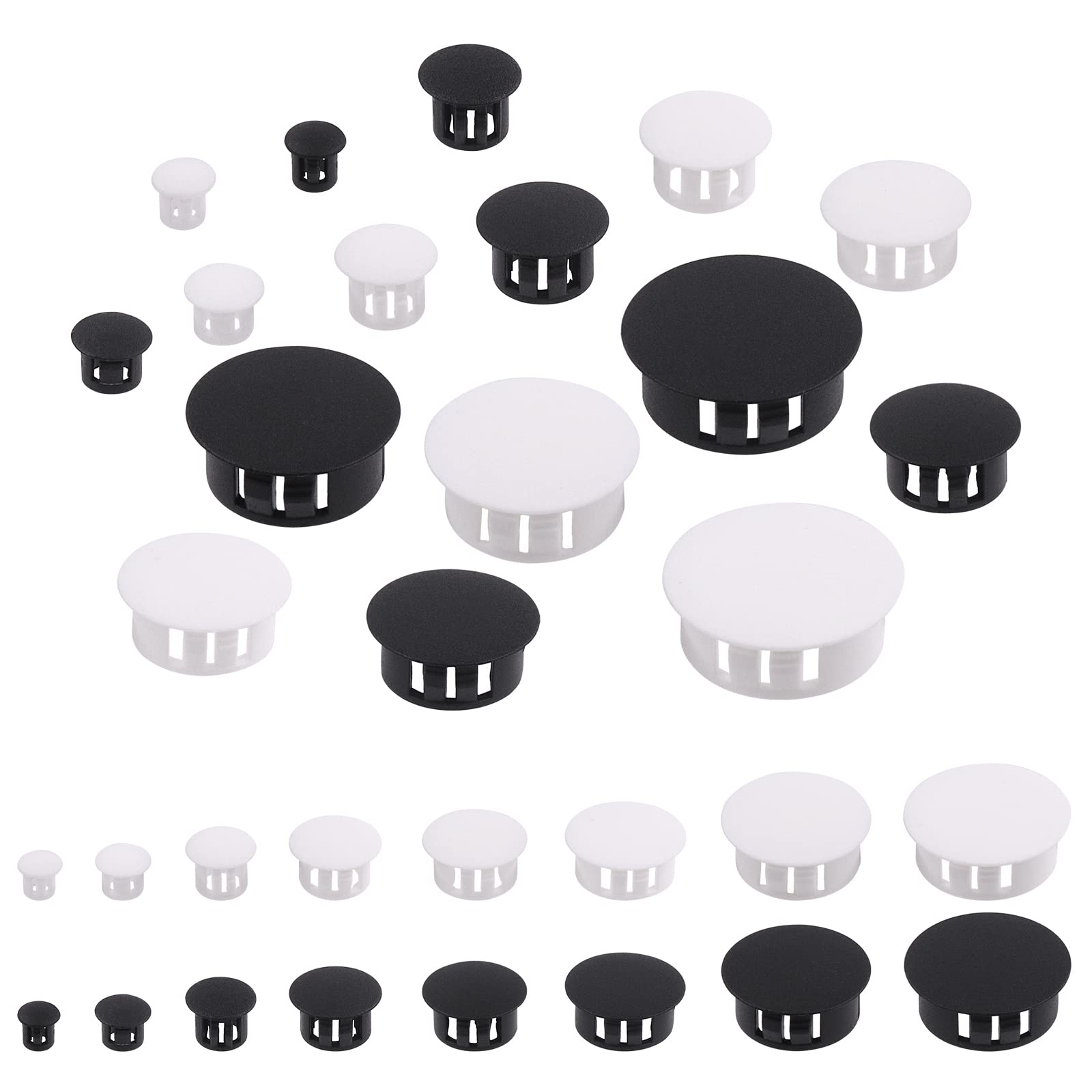 Amazon.com: Swpeet 60Pcs 1" - 25mm Black Round Plastic Snap-on Plugs ...
