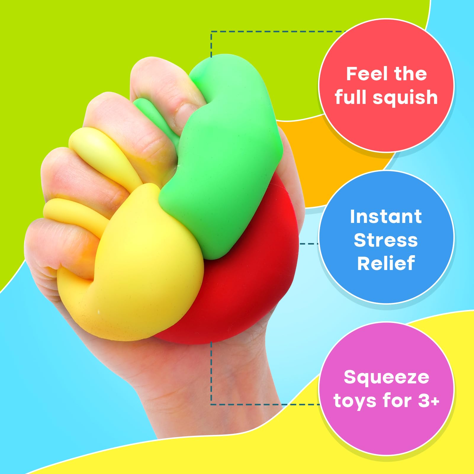 Snapklik.com : 24 Pack Mini Slow Rise Stress Cube: Pull Stretch Fidget ...