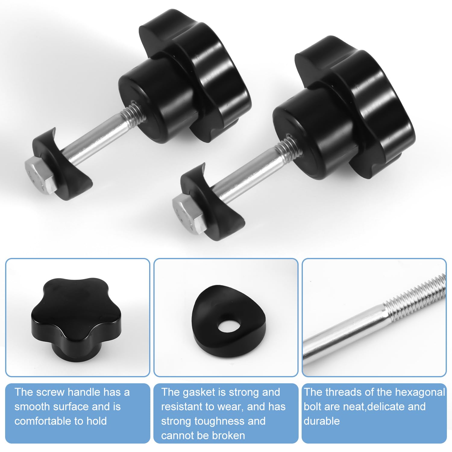 2 Sets Rollator Walker Replacement Knobs, Pentagram Rollator Knobs Universal Replacement Arm ...