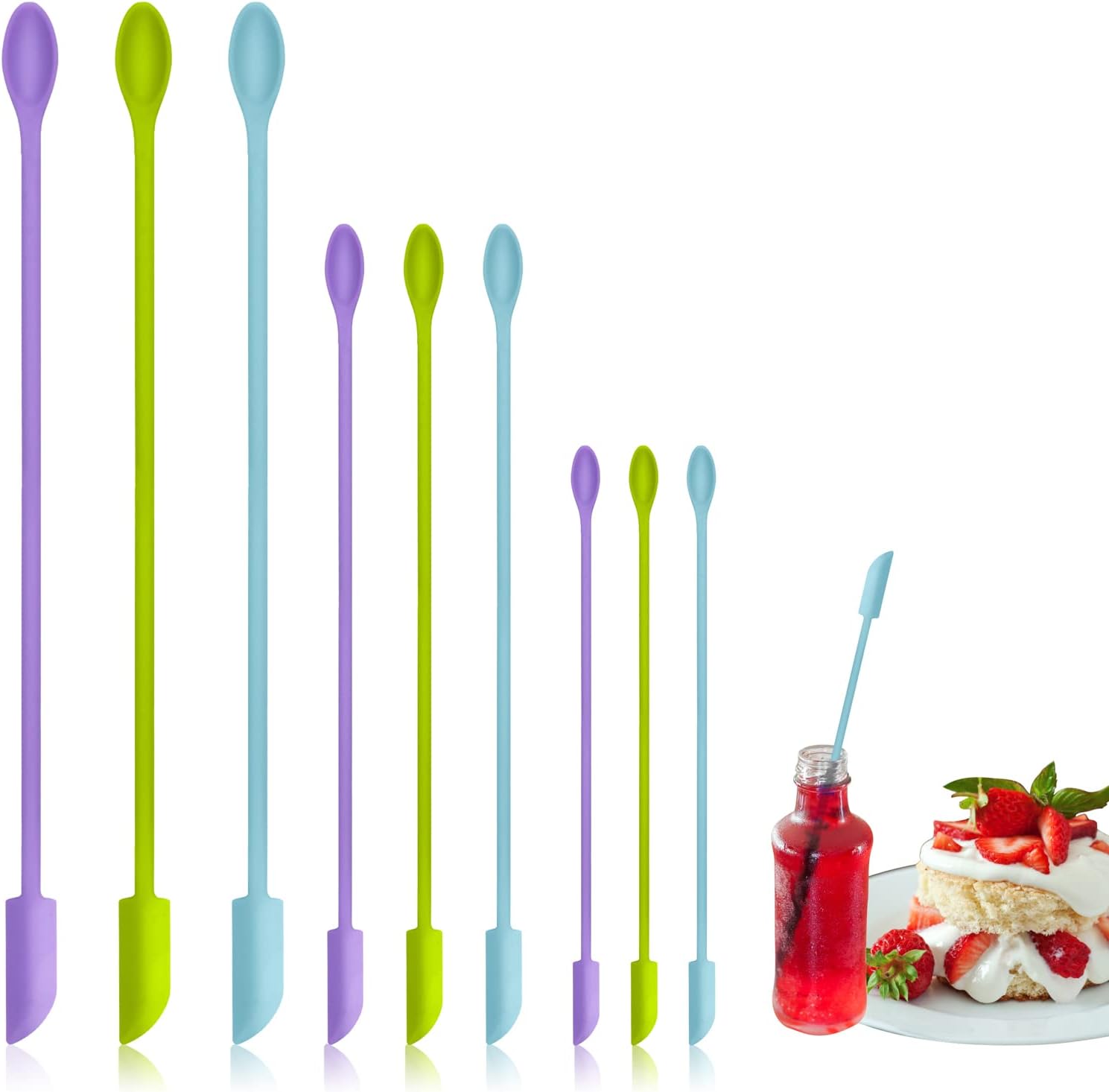 Amazon.com: Spatty Daddy Kitchen Spatula Set (6 and 12 Inch Blue) Shark ...