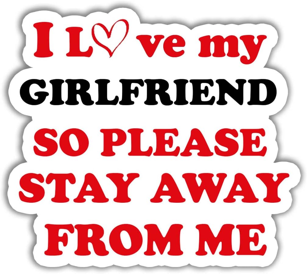 Amazon.com - SODAVA 3Pcs I Love My Girlfriend So Please Stay Away From ...