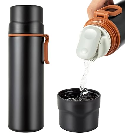 Amazon.com: Insulated Water Bottle Travel Coffee Mug Stainless Steel ...