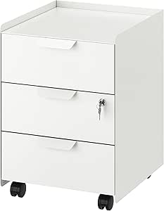 IKEA Trotten - Cajonera con 3 cajones con ruedas, color blanco : Amazon ...
