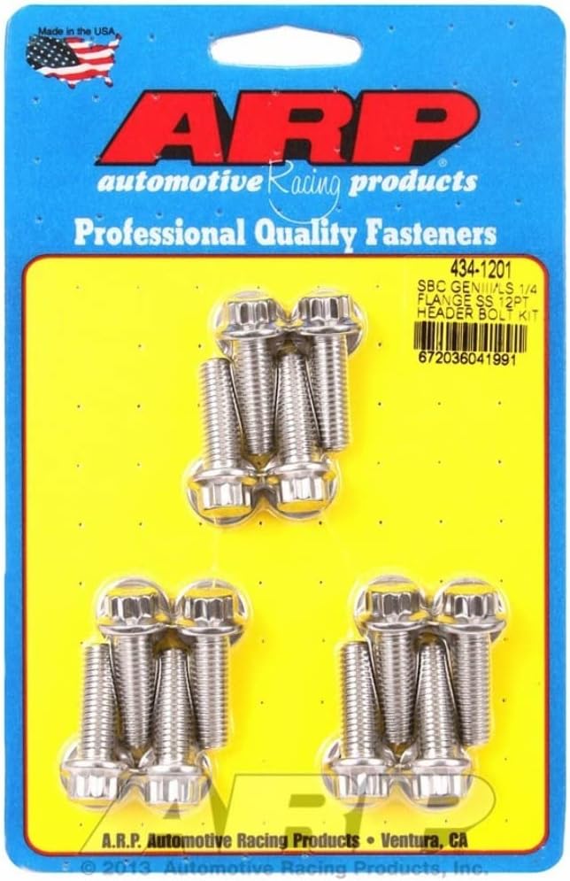 Amazon.com: ARP 434-1201 Stainless Steel Header Bolt Kit : Automotive