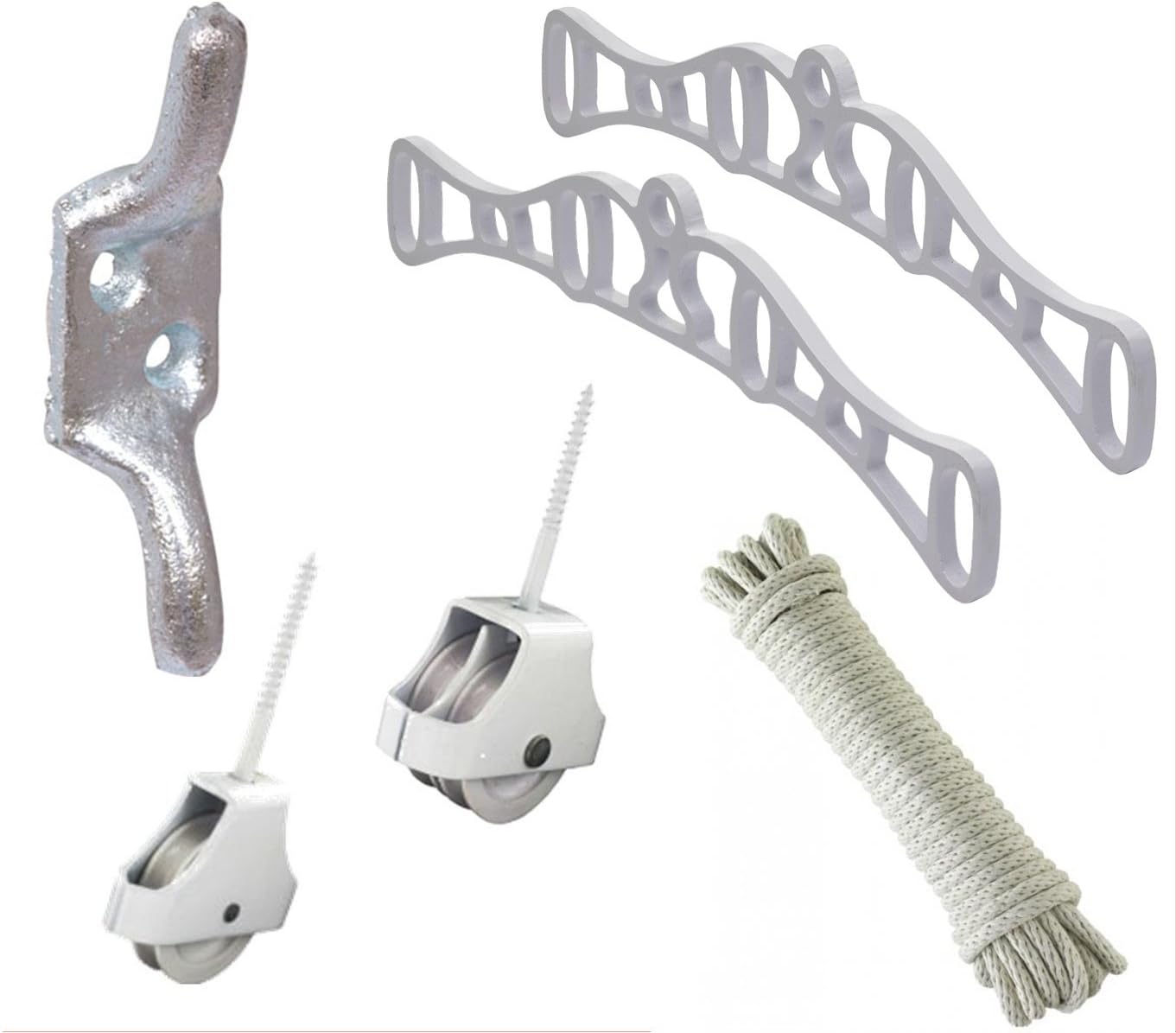 Creel Clothes Airer Dryer Rack End Laundry Ceiling Drier White Cast ...
