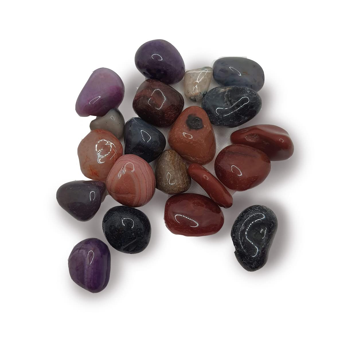 Tumbled Colored Crystal Polished Rocks, Assorted, Gemstones Crystal for ...