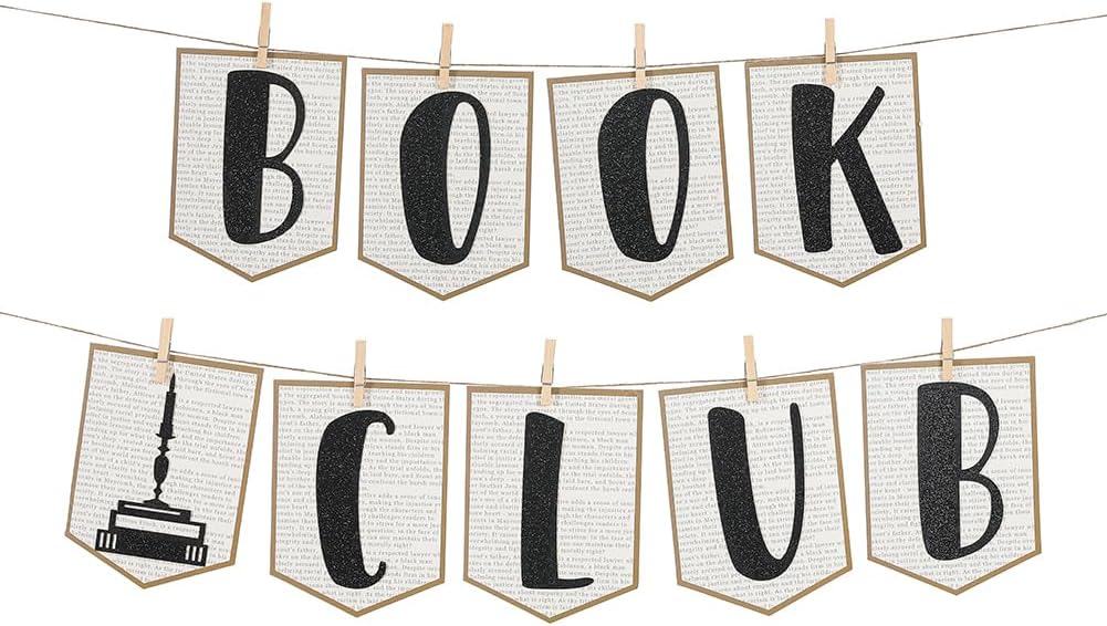 Amazon.com: Book Club Banner, Reading Party Download,Literature Themed ...