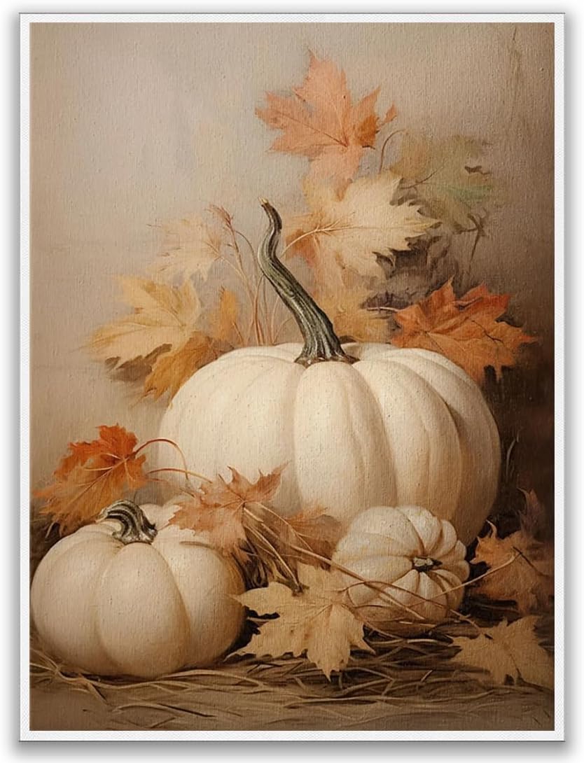 Amazon.com: Generic Fall Wall Decor Pumpkin Still Life Canvas Print ...