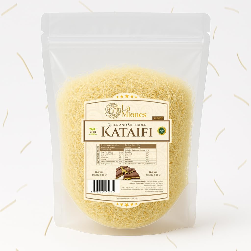 La Miones Premium Kataifi Pastry 500g 17 6 Oz Resealable | Desertcart ...