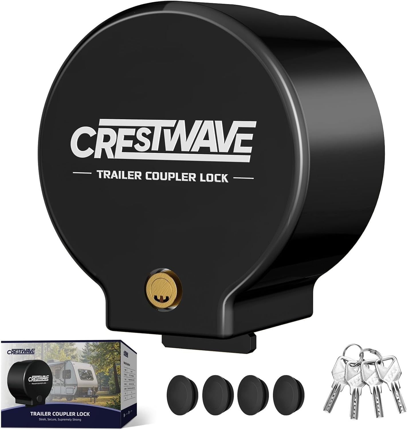 CRESTWAVE Black Trailer Coupler Lock, Hitch Locks - Amazon Canada