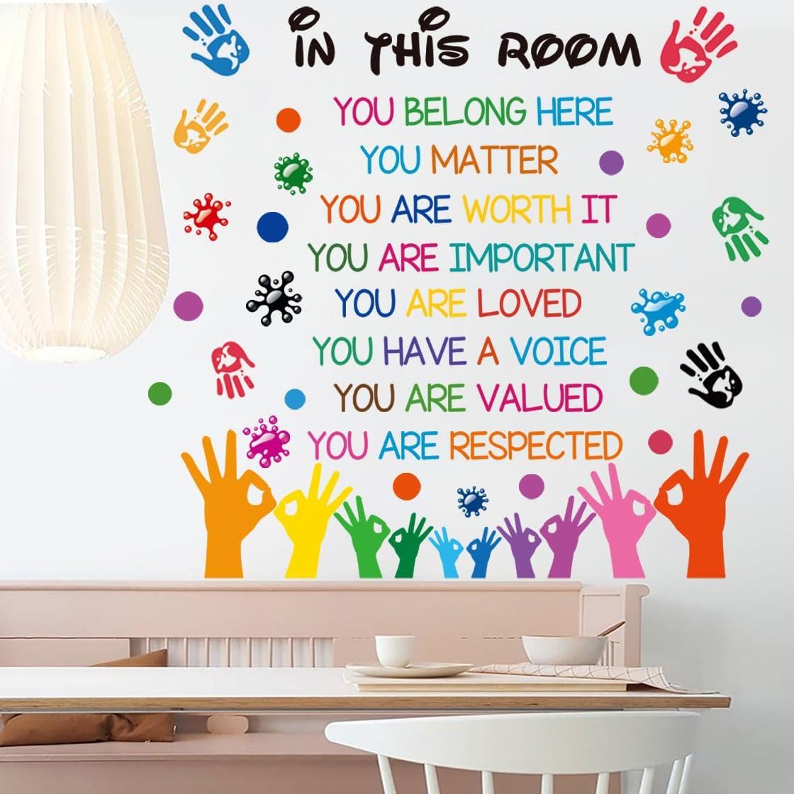 Amazon.com: Colorful Inspirational Quote Wall Decal in This Room, You ...