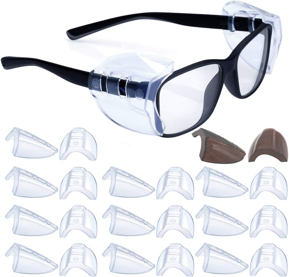 11 pares de protectores laterales para gafas de seguridad, flexibles y ...