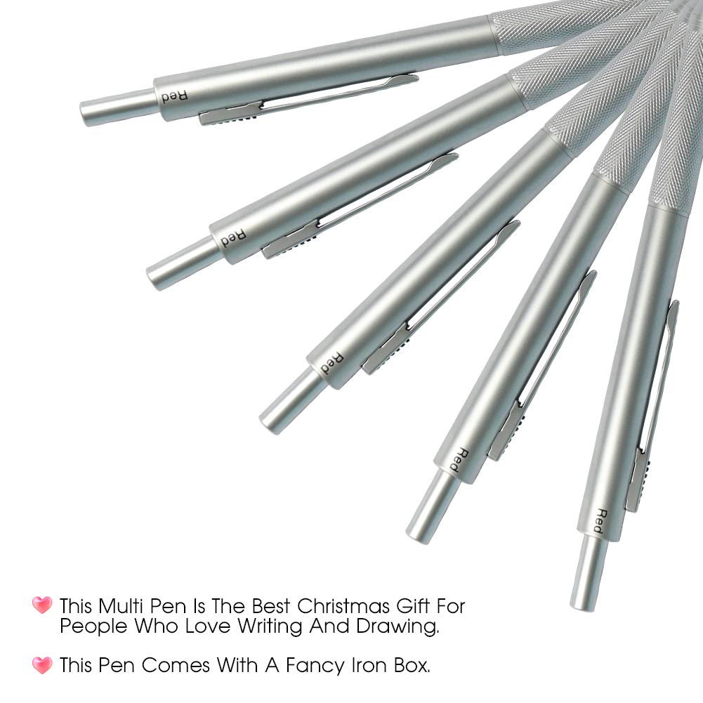 4 in1 Multi-Function Refillable & Retractable Ballpoint Pen + 0.5mm ...