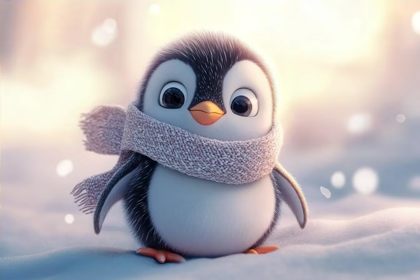 Amazon.com: Cute Little Penguin -300 Pieces of Adult Jigsaw Puzzle ...