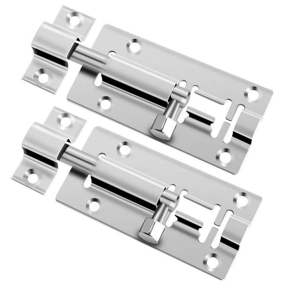 2 pcs 3 Inch Barrel Bolt Security Lock, Stainless Steel Slide Latch ...
