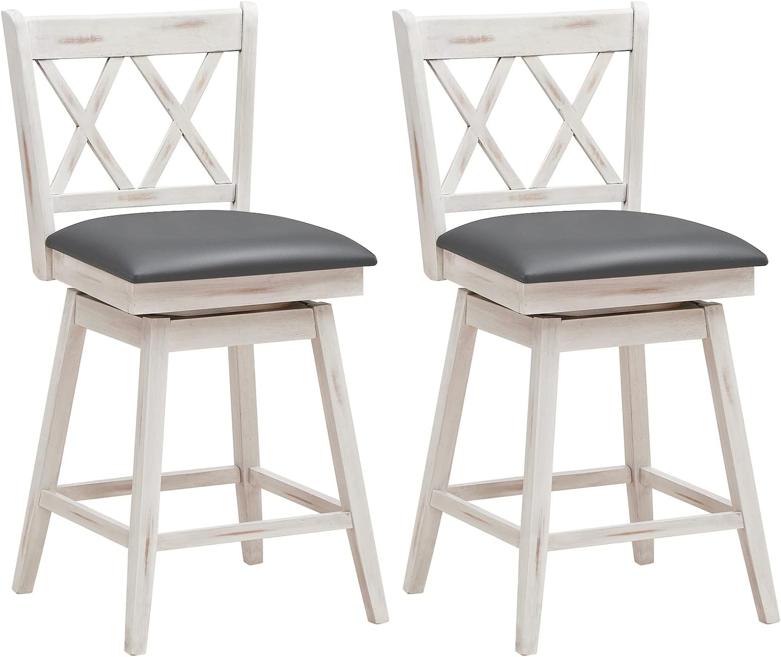 Amazon.com: Powell Furniture Asher Counter Bar Stool, White : Home ...