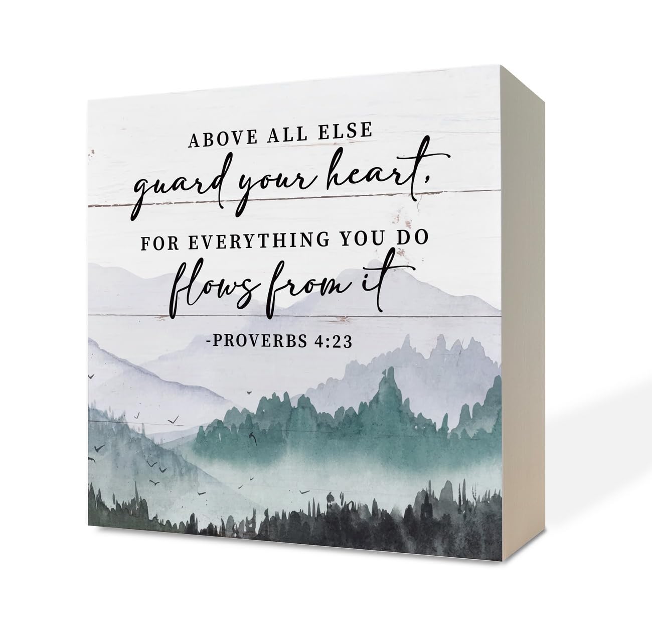 Amazon.com : Christian Wood Signs, Bible Verse Proverbs 4:23 - Above ...