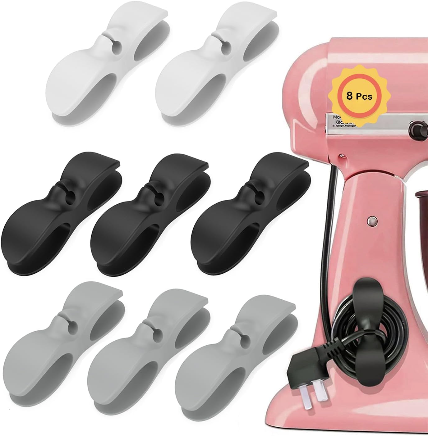 Amazon.com: Cord Organizer for Kitchen Appliances, 8 Pack Appliance ...