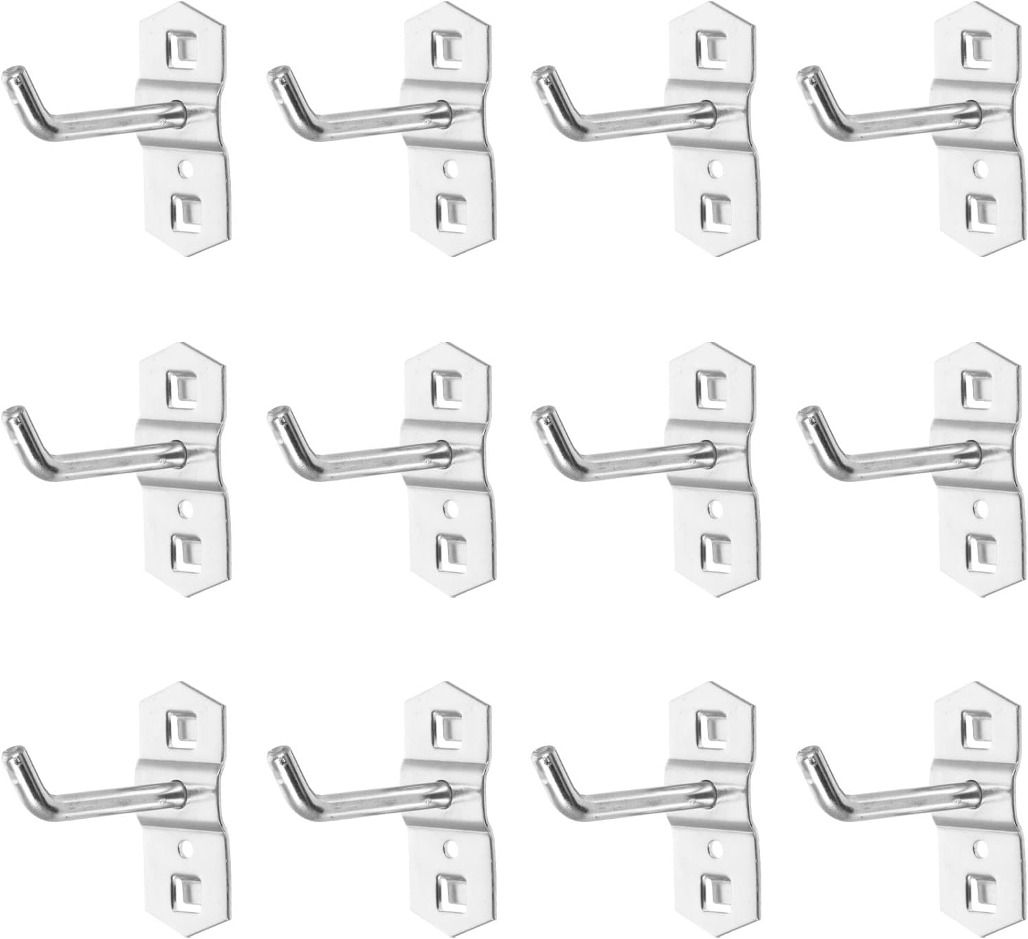 Amazon.com: Garneck 12 Pcs Metal Square Peg Board Hooks - Heavy Duty ...