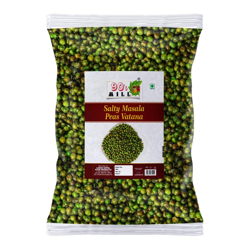 90's MILL Bombay Roasted Fried Spicy Green Peas/Chatpata Matar/Namkeen ...