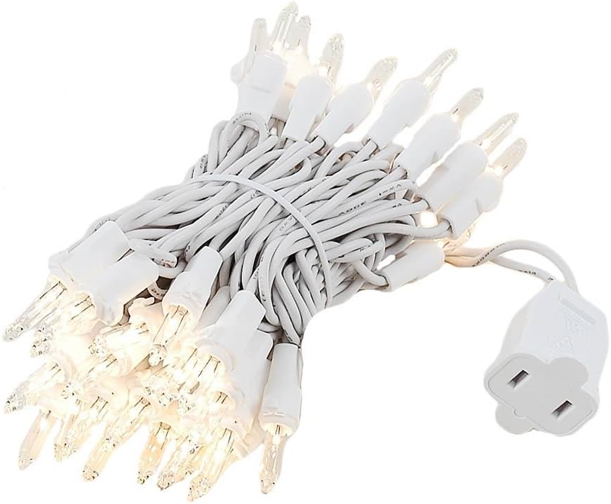 Amazon.com : White Wire Reindeer Replacement Lights - 50 Clear - 1/8 ...