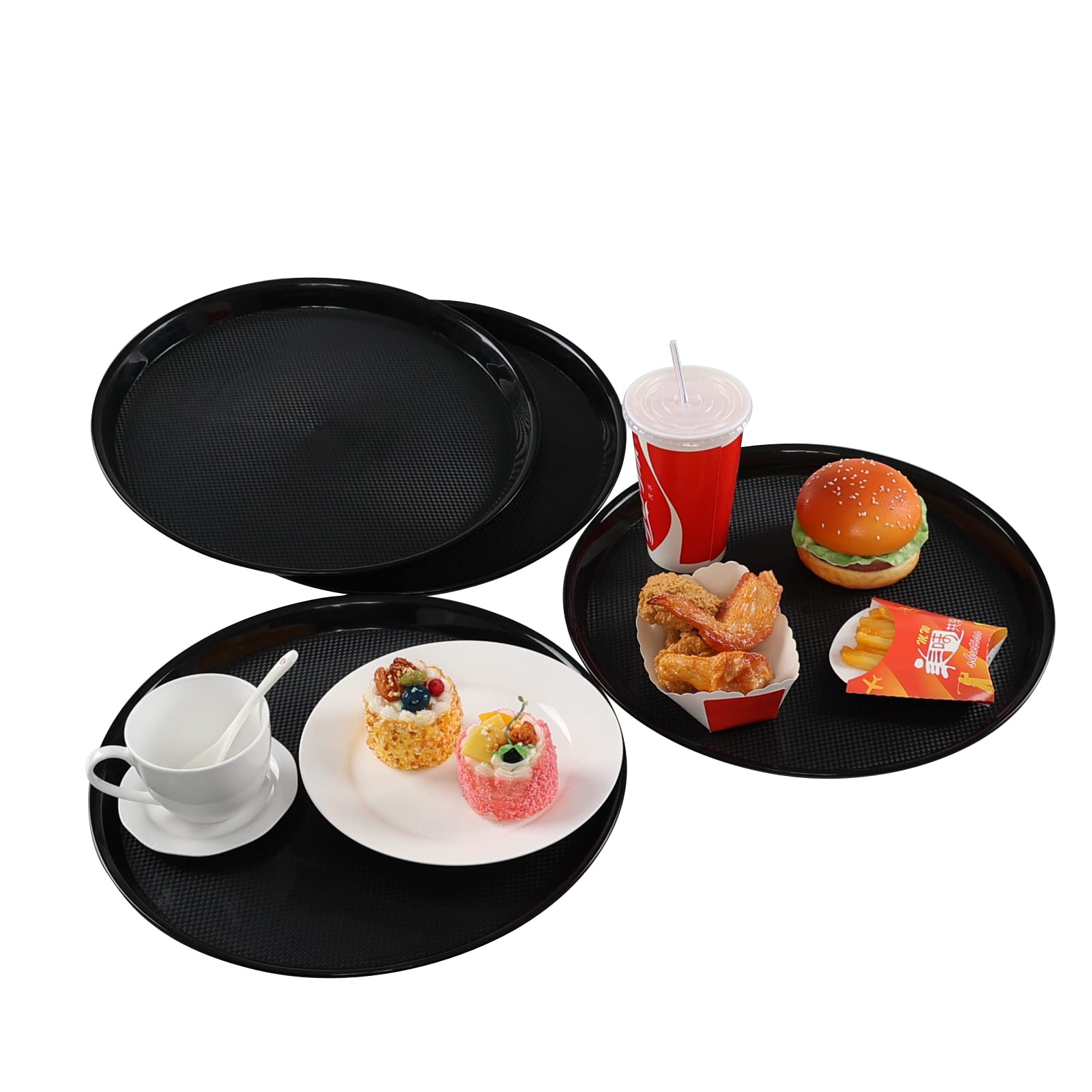 Snapklik.com : Pekky Set Of 4 Round Trays For Serving Food