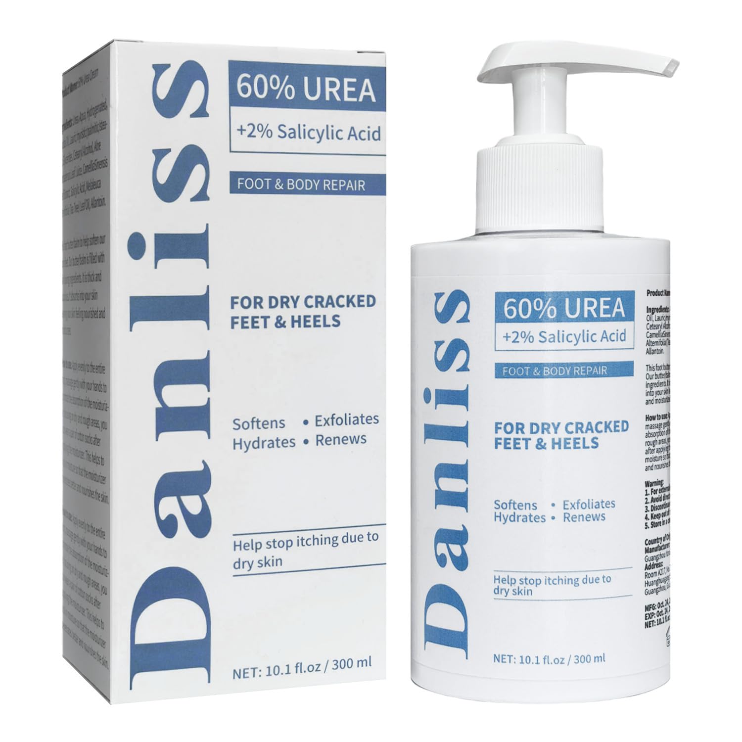 Amazon.com : Urea Cream 60 Percent treatment Lotion 10.1 Oz Foot Hand ...