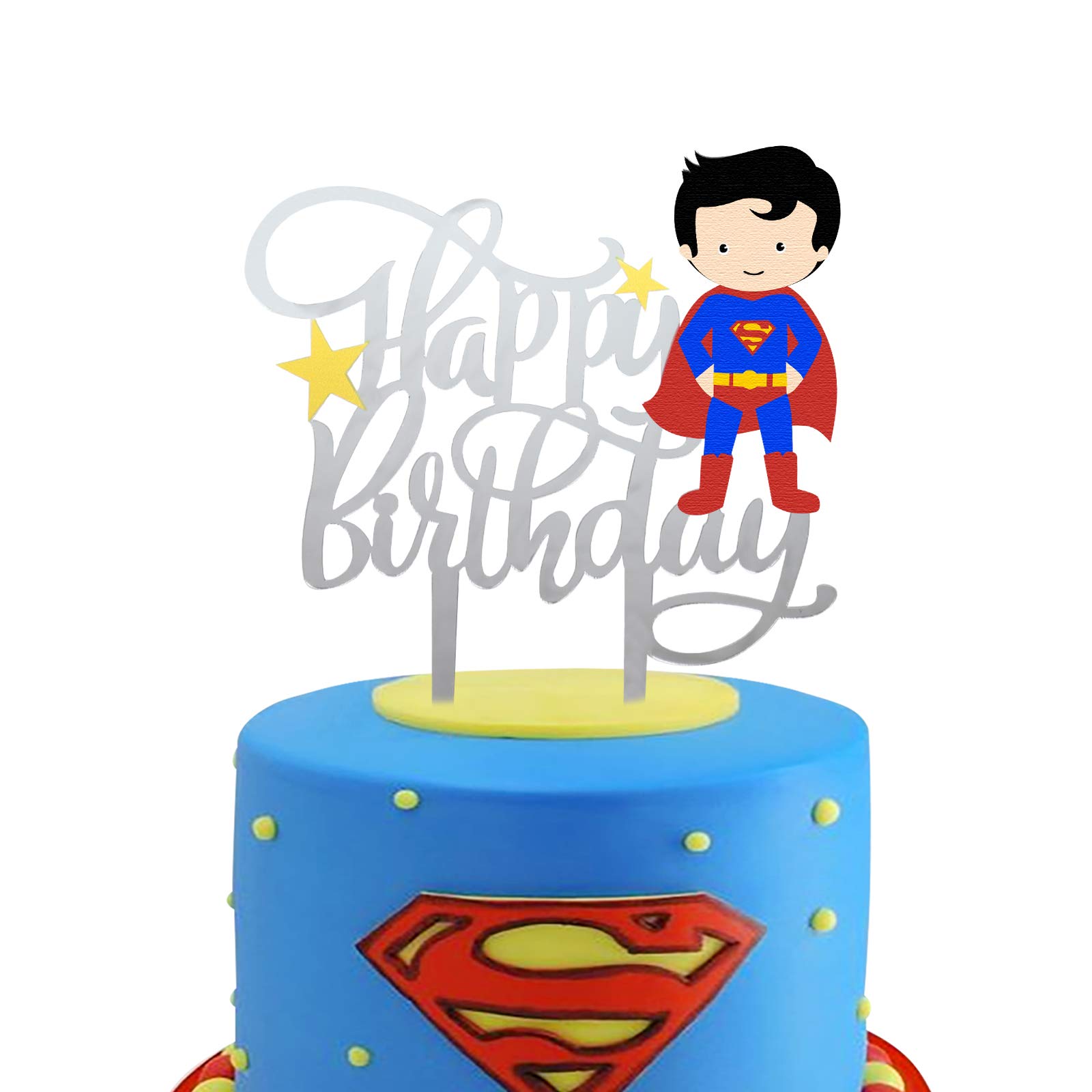 Buy Acrylic Super Hero Happy Birthday Cake Topper, Marvel Avengers ...