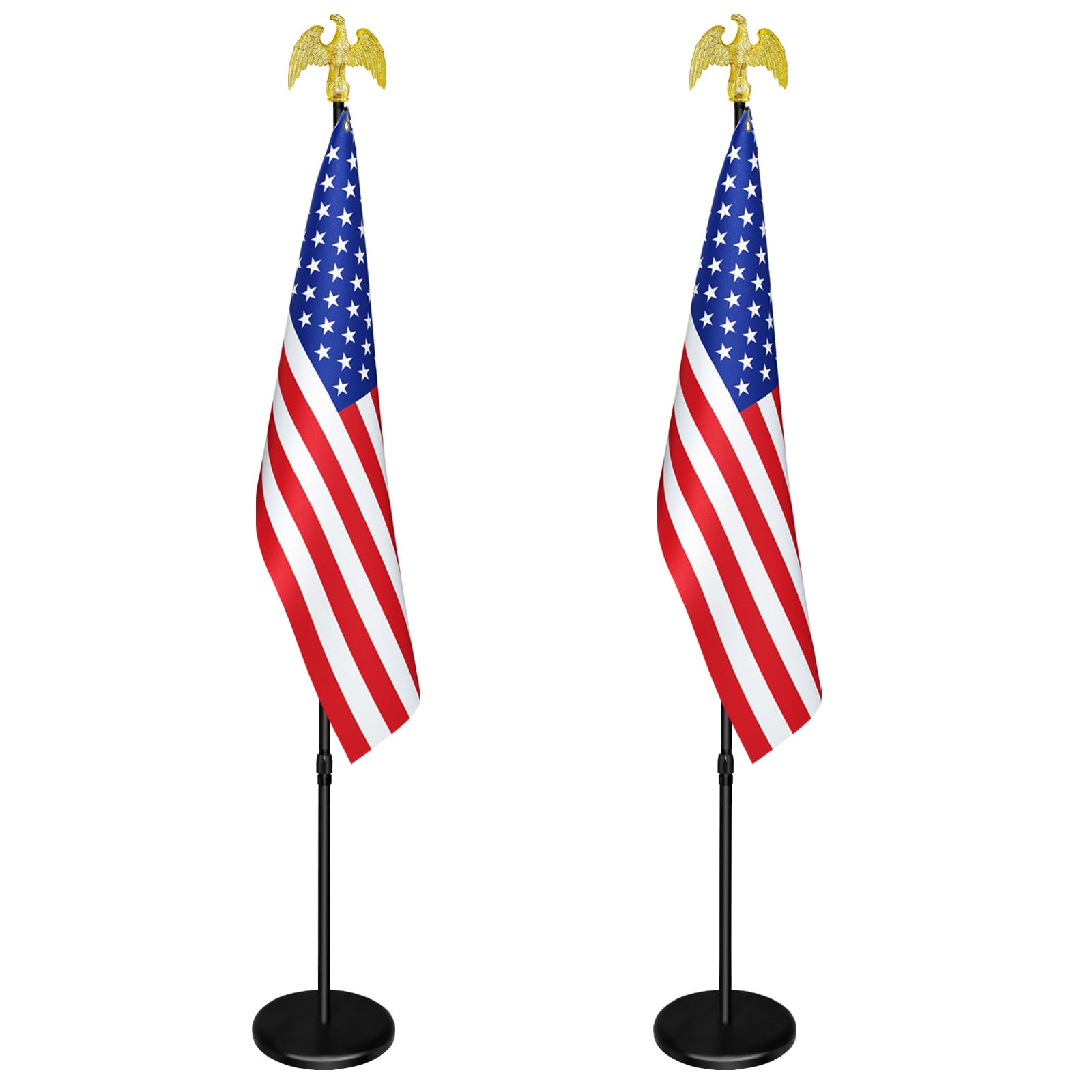 Amazon.com : SENZHIYI Indoor Flag Pole Kit with Base and Eagle Topper ...