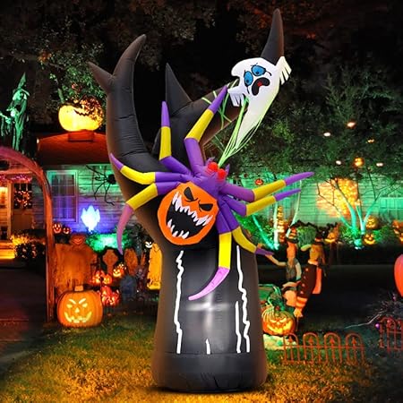 Amazon.com: 8 FT Halloween Inflatables Grim Reaper for Halloween Decorations Outdoor, Blow Up ...