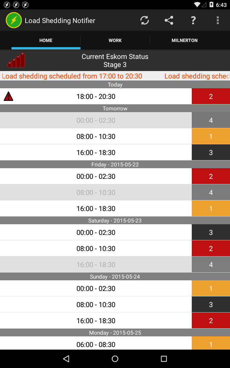 Load Shedding Notifier - App on the Amazon Appstore
