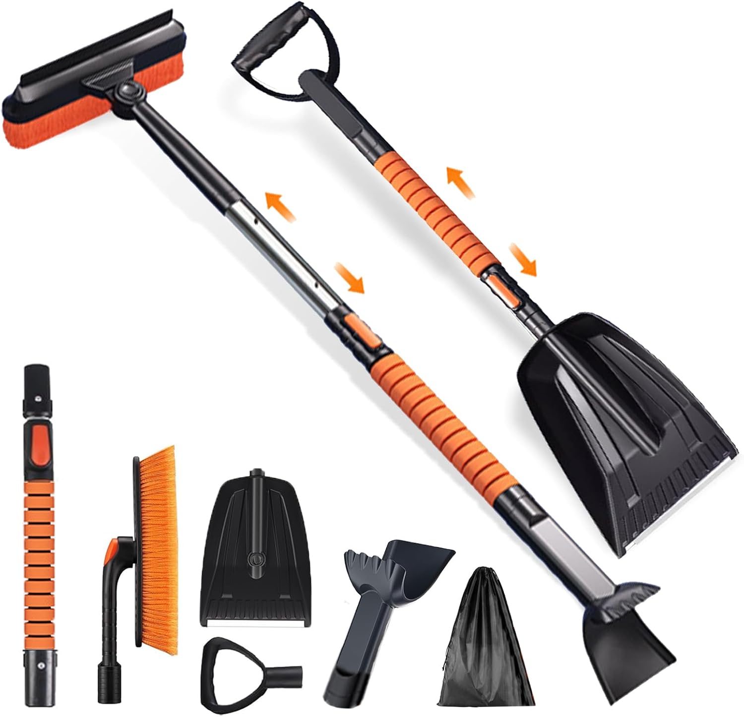 42'' Ice Scraper and Extendable Snow Brush for Car Windshield with with ...