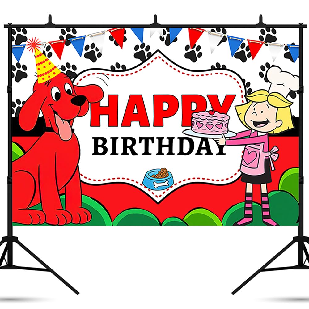Buy The Big Red Dog Birthday Party Backdrop Photo Background Birthday ...
