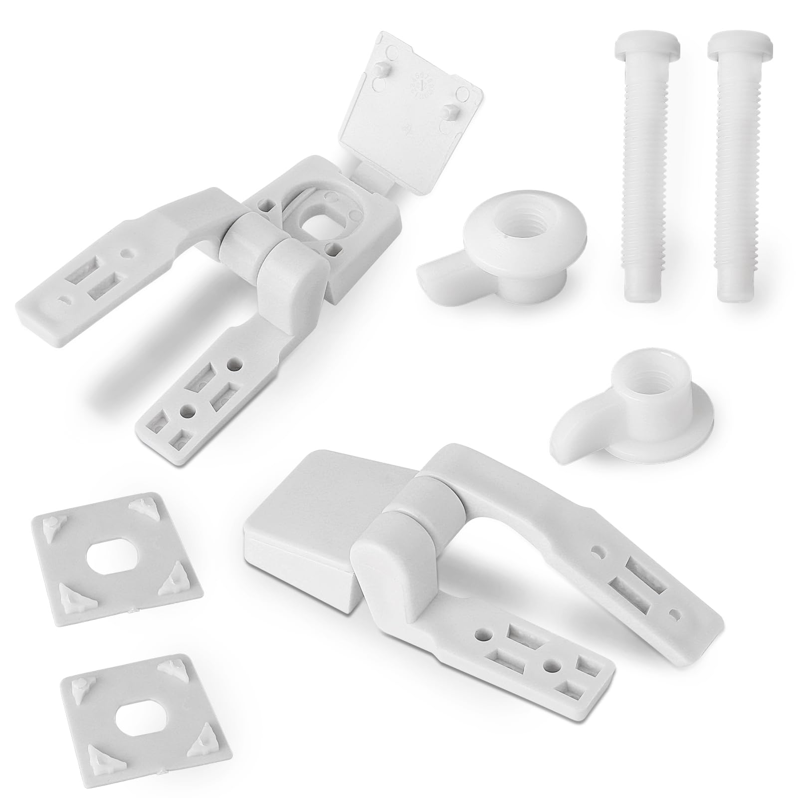 White Plastic Toilet Seat Hinge Replacement Toilet Seat Hinge Toilet ...