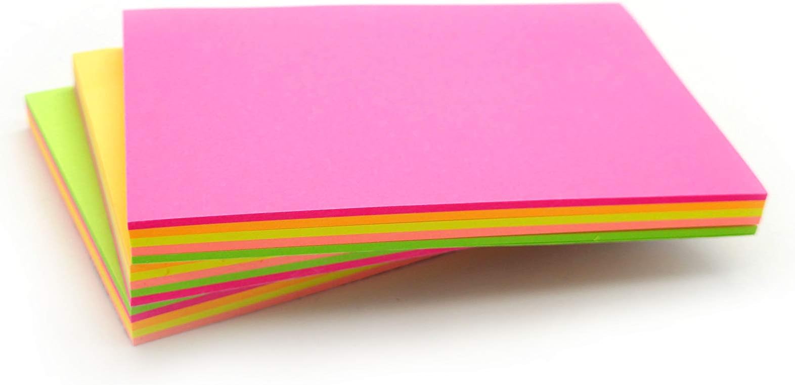 Evergreen Goods 3 Pads Sticky Notes Set: 5 Colours in 1 Notepad- Bright ...