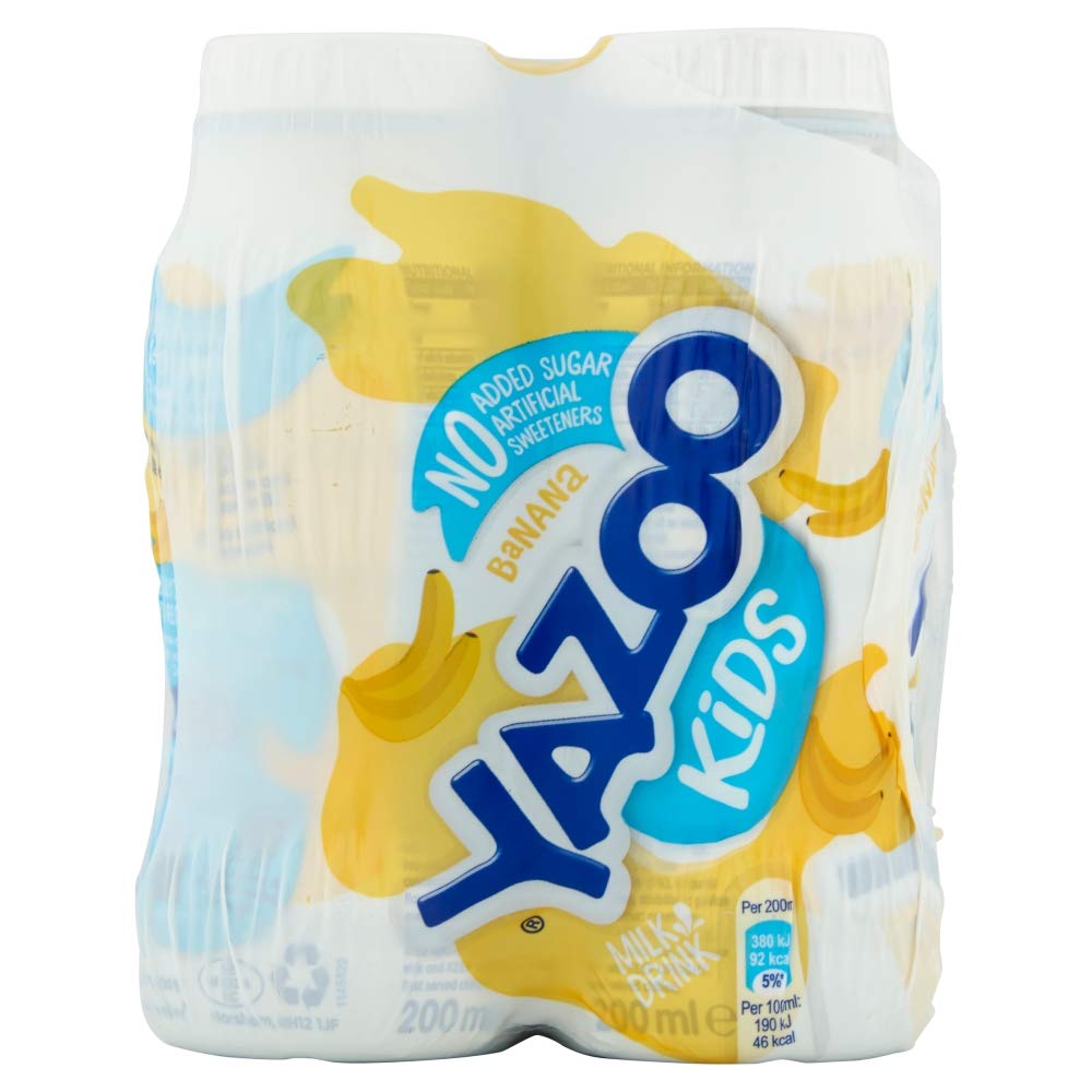 Buy YAZOO KiDS No Added Sugar Banana Milk Drink 200ml (Pack of 24 ...