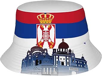 TKDYVAI Serbia Fisherman Cap Serbia Flag Hat Serbian Bucket Hats for ...