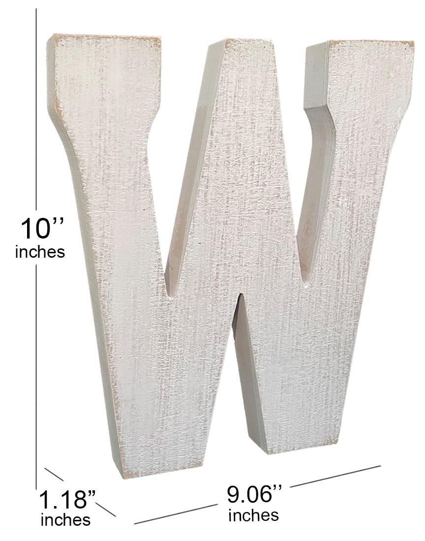 Snapklik.com : ABELOTS Large Wood Letter Distressed White Wash Alphabet ...
