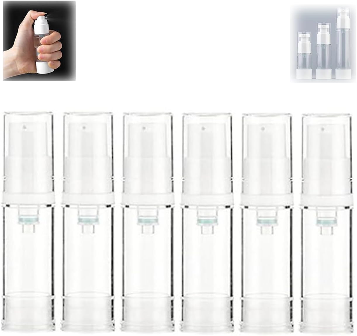 Amazon.com: Airless Pump Bottles, Liquid Empty Foundation Bottle Travel ...