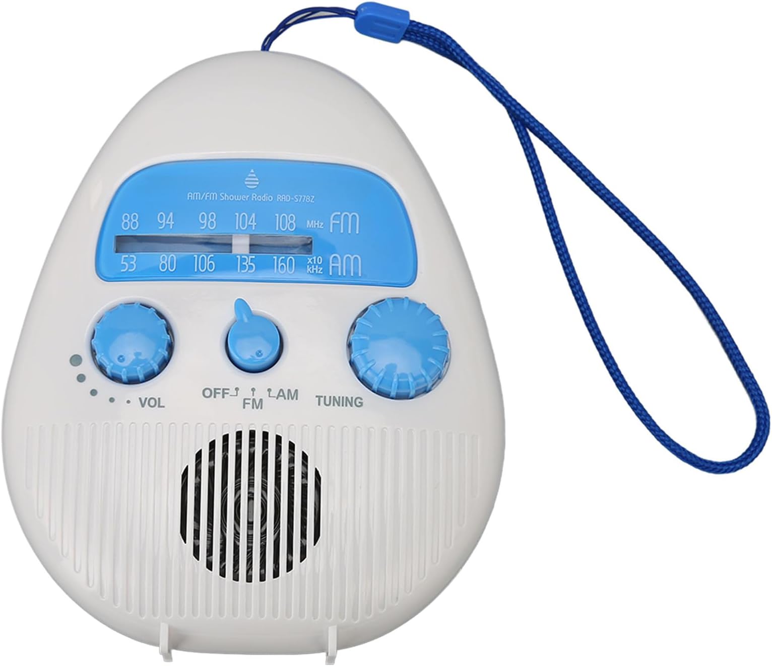 Portable Shower Radio, Waterproof Battery Operated Bathroom FM AM ...
