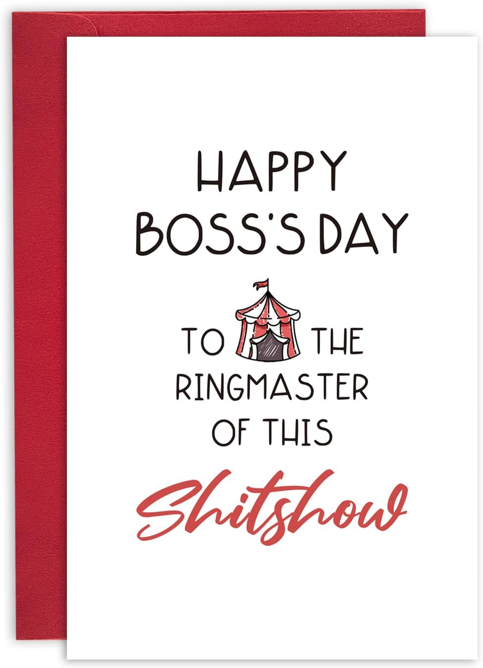 Amazon.com : Ulbeelol Funny Boss Day Card, Happy Boss Day Card ...