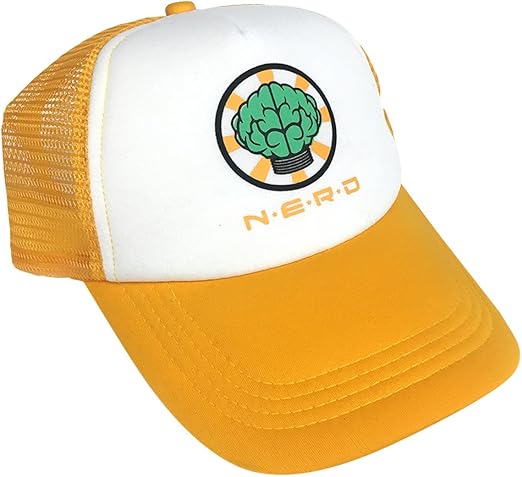 Nerd Trucker Hat Gold - N.E.R.D. Hip Hop Band - Yellow Mens Adjustable ...