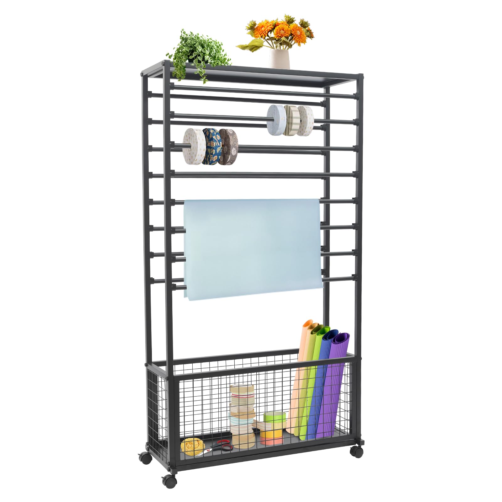 Snapklik.com : TFCFL Double-Sided 16-Tier Ribbon Holder Organizer Rack ...