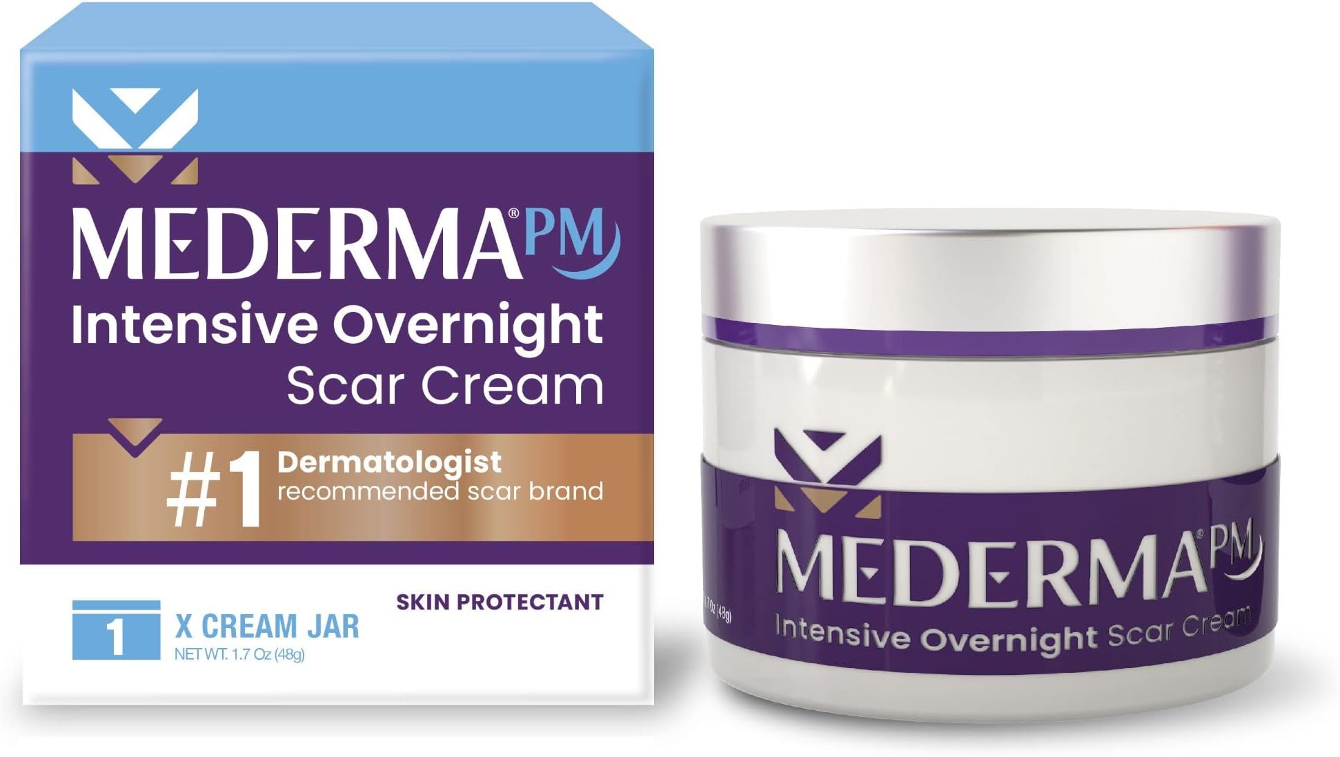 Amazon.com : Mederma PM Intensive Overnight Scar Cream, Works with Skin ...