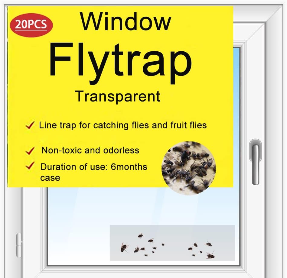 16PCS Window Fly Traps, Sunflower Style Window Fly Stickers, Fruit Fly ...