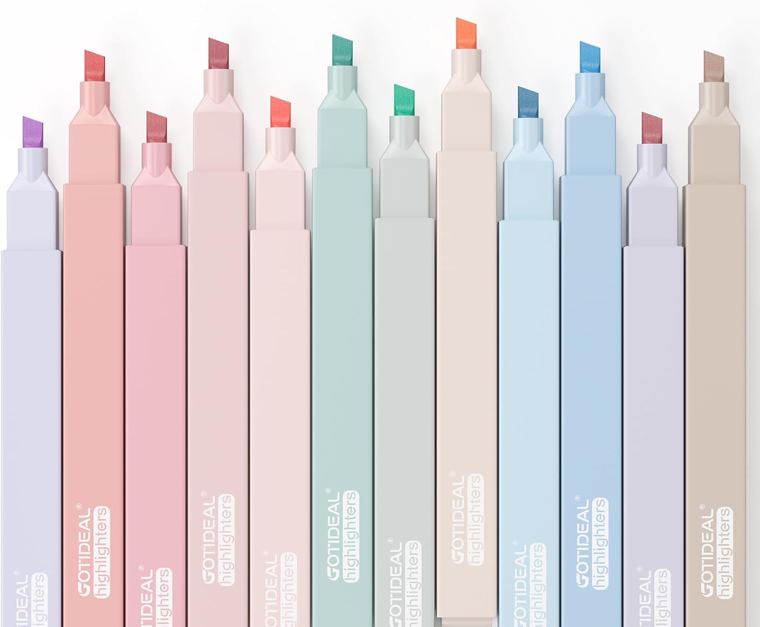 Amazon.com : GOTIDEAL Aesthetic Cute Pastel Highlighters set, 12 Pack ...