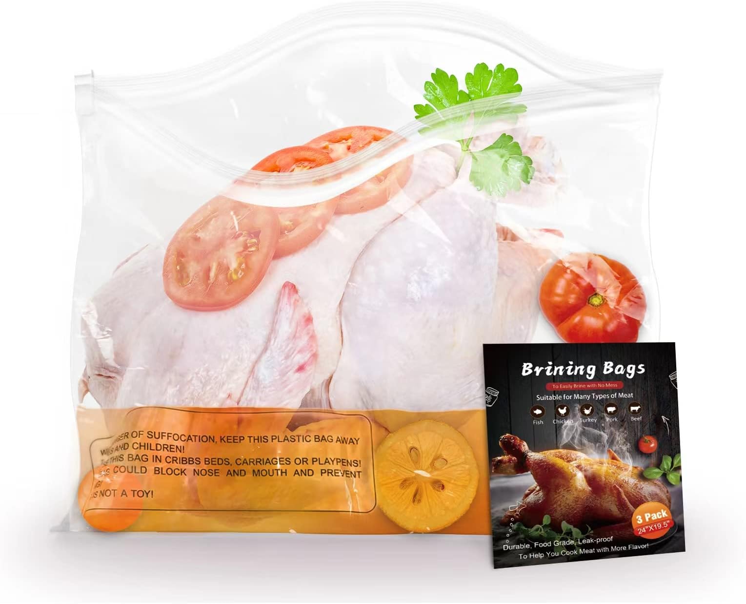 Turkey Bags Turkey Brine Kit XL - Heavy Duty Brine Bags With Injector ...