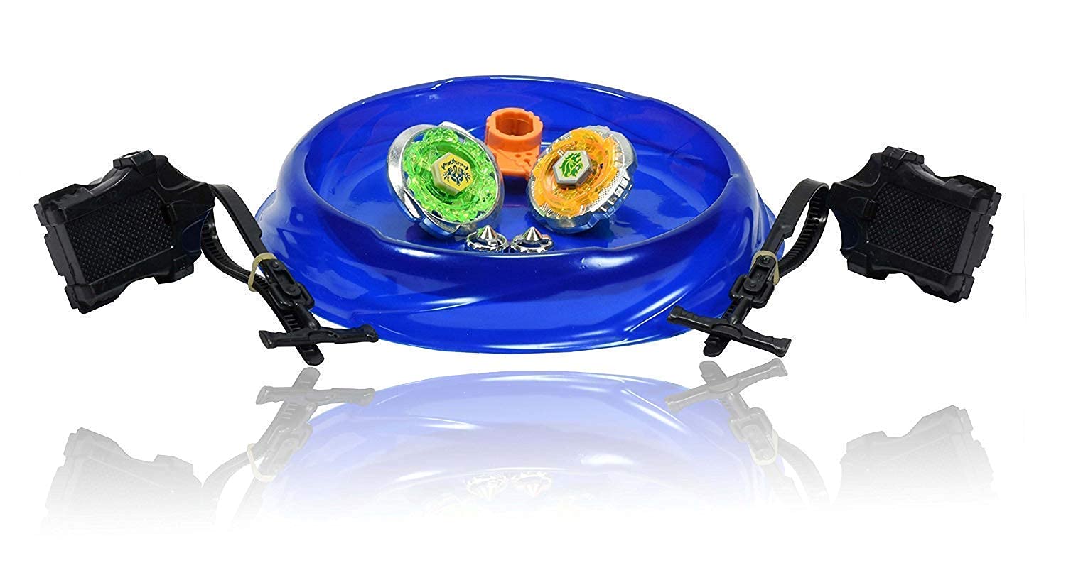 New 2 in 1 Metal Beyb Toy Set with Stadium and 1 Launchers (2 Blade ...