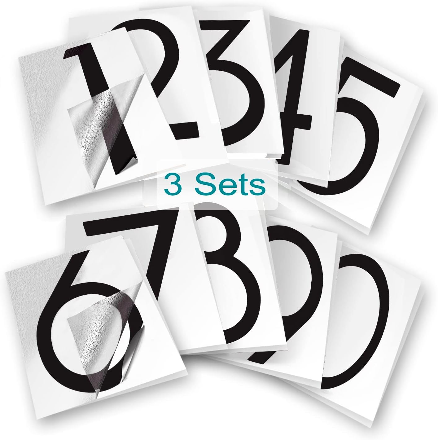Amazon.com: Mailbox Numbers for Outside, 6 inch 3 Sets Number Stickers ...